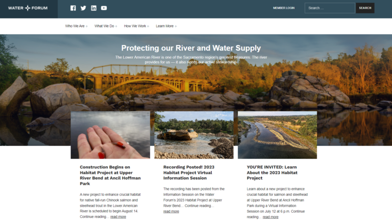 Introducing the Water Forum’s Newly Redesigned Website! – Sacramento ...